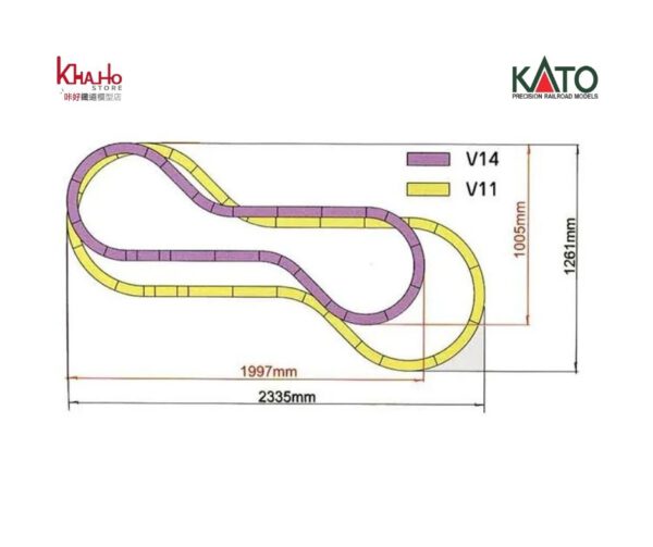 KATO 20-873 V14 内側複線路軌套裝 - Khaho Store 咔好鐵道模型店