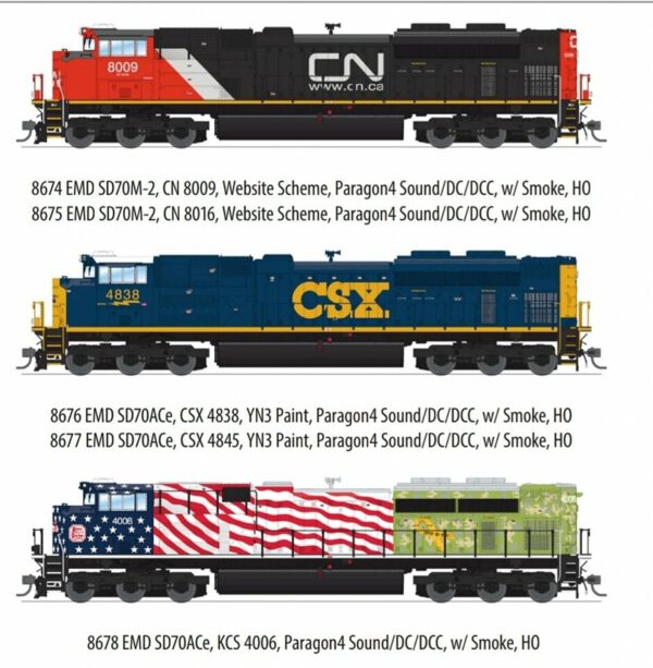 預訂 BOARDWAY EMD SD70ACe DCC SOUND WITH SMOKE - Khaho Store 咔好鐵道模型店